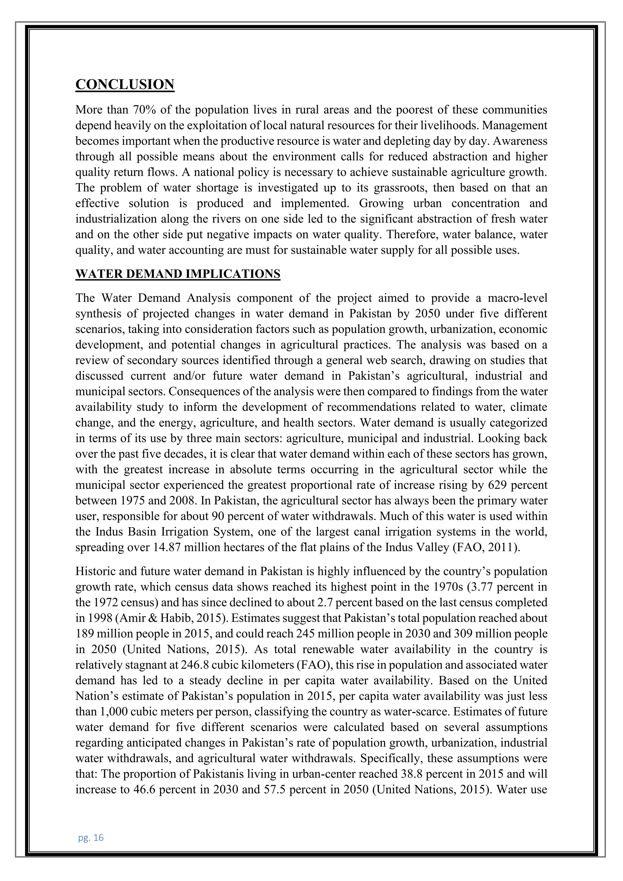 Water scarcity and water poverty index in Karachi megacity | PDF