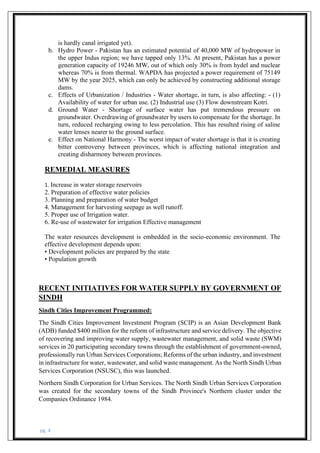 Water scarcity and water poverty index in Karachi megacity | PDF