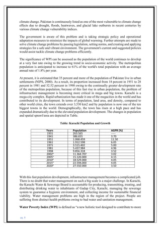 Water scarcity and water poverty index in Karachi megacity | PDF