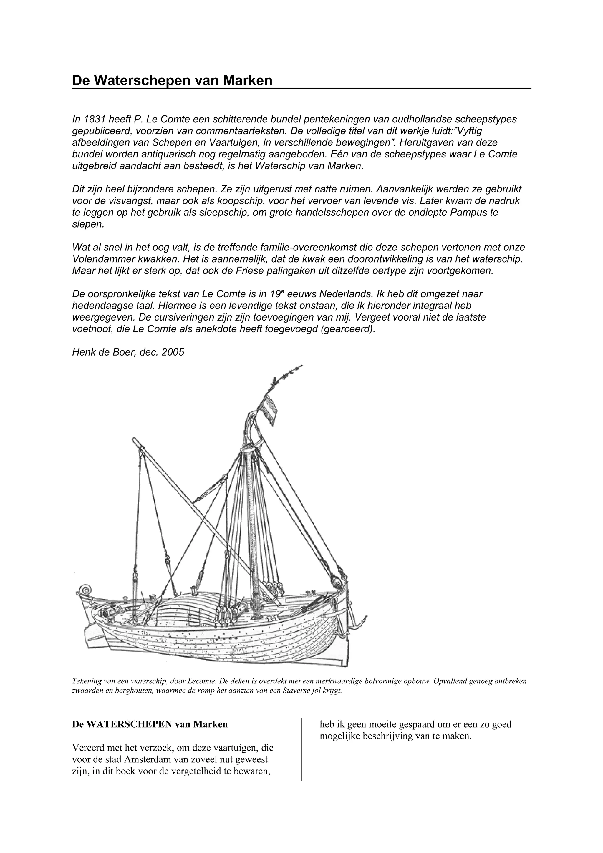 Waterschepen van Marken | DOC