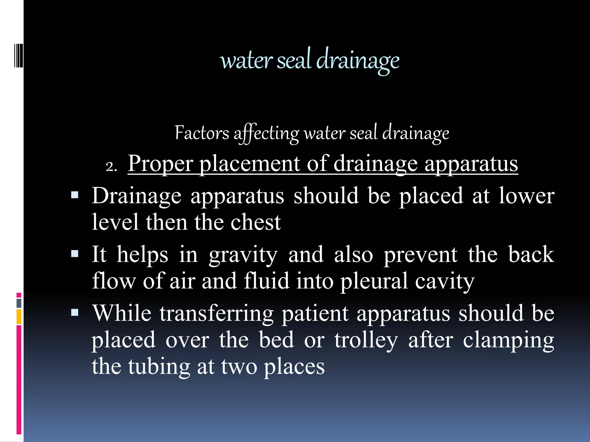 Water seal drainage | PPTX