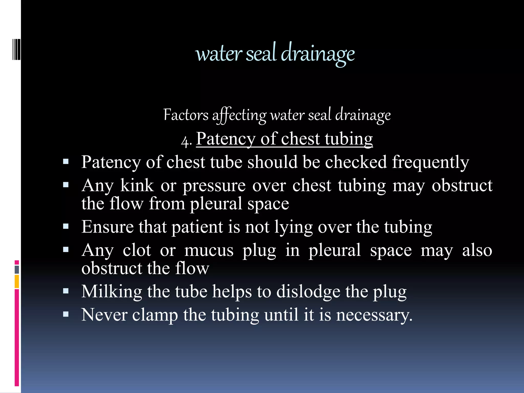 Water seal drainage | PPTX