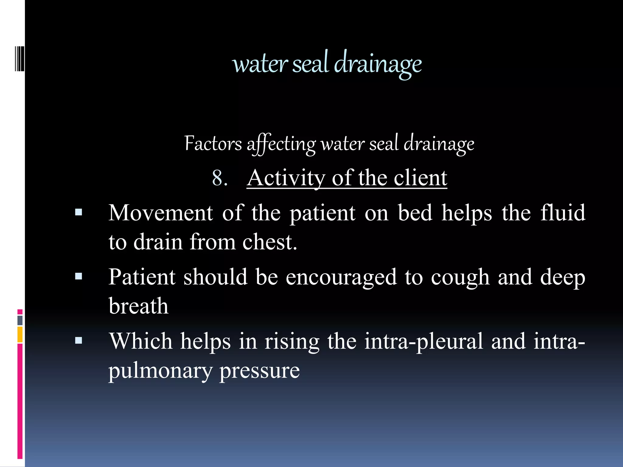 Water seal drainage | PPTX