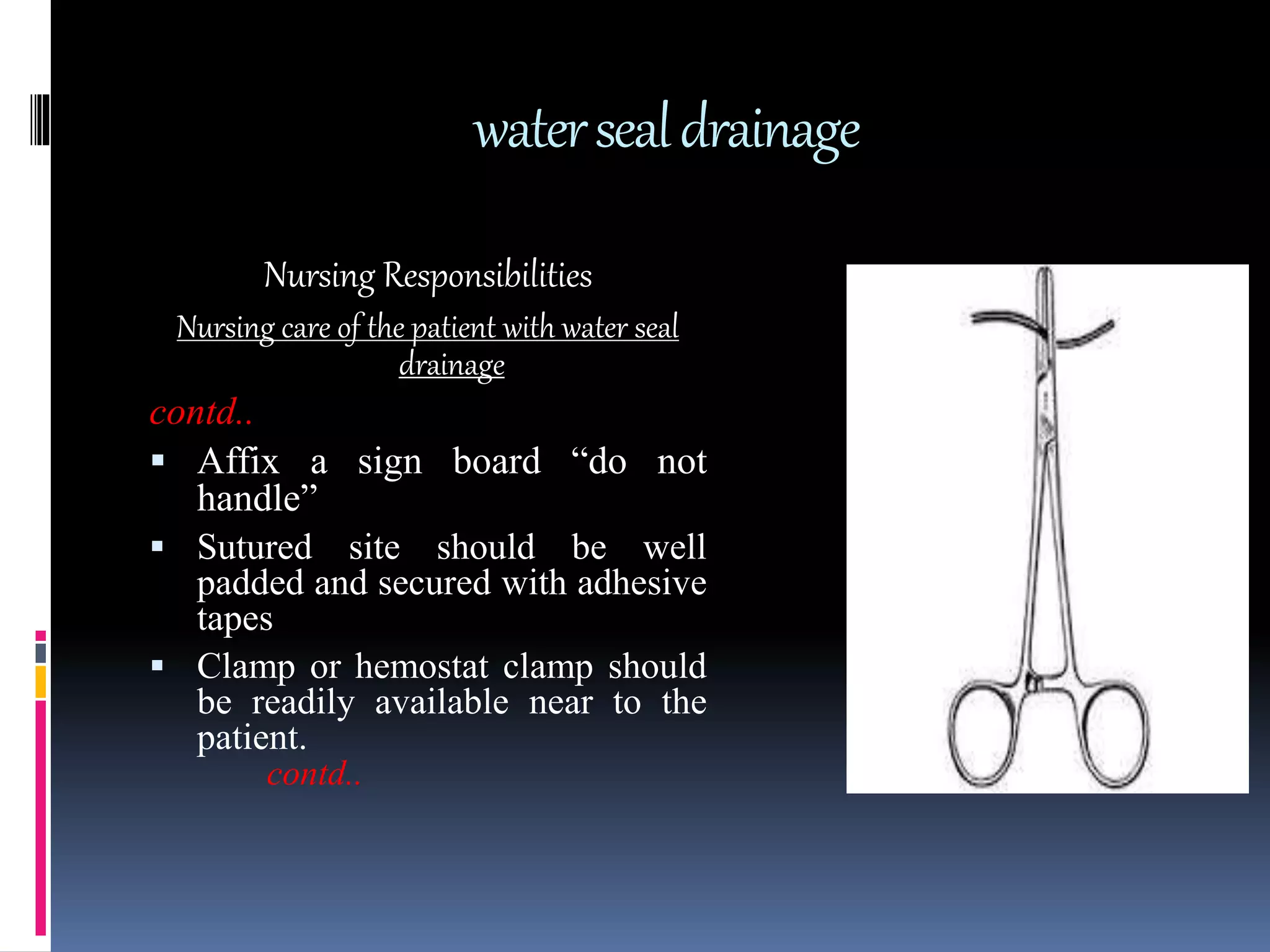 Water Seal Drainage Ppt