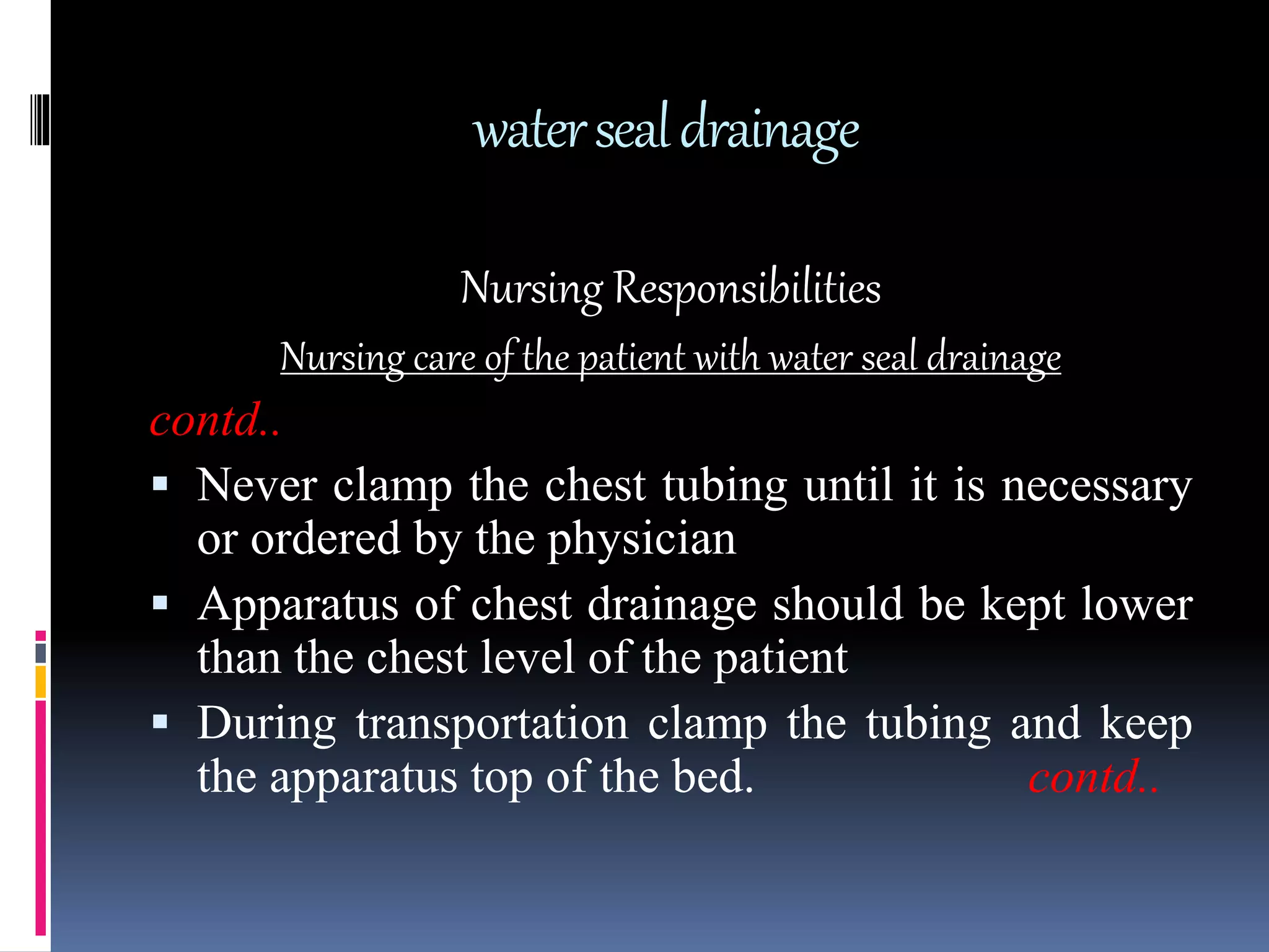 Water seal drainage | PPTX