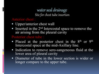 Water seal drainage | PPTX
