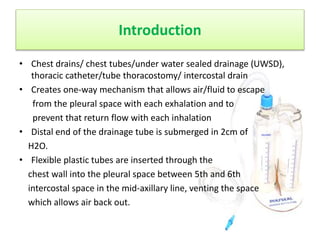 Water seal drainage | PPTX