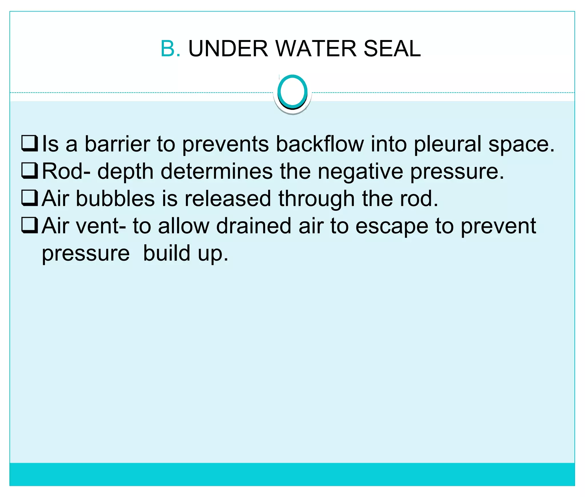 Water seal drainage | PPTX