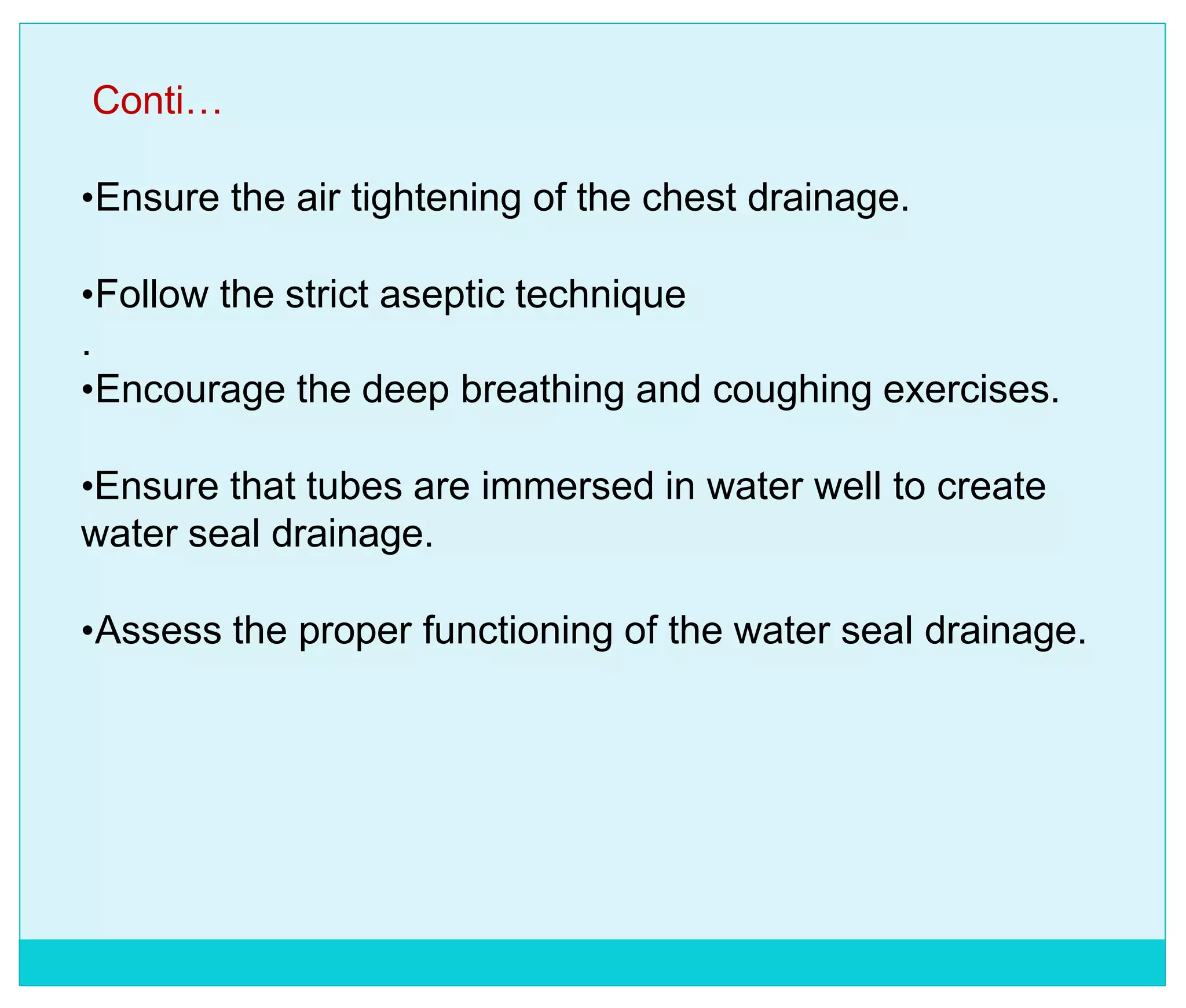 Water seal drainage | PPTX