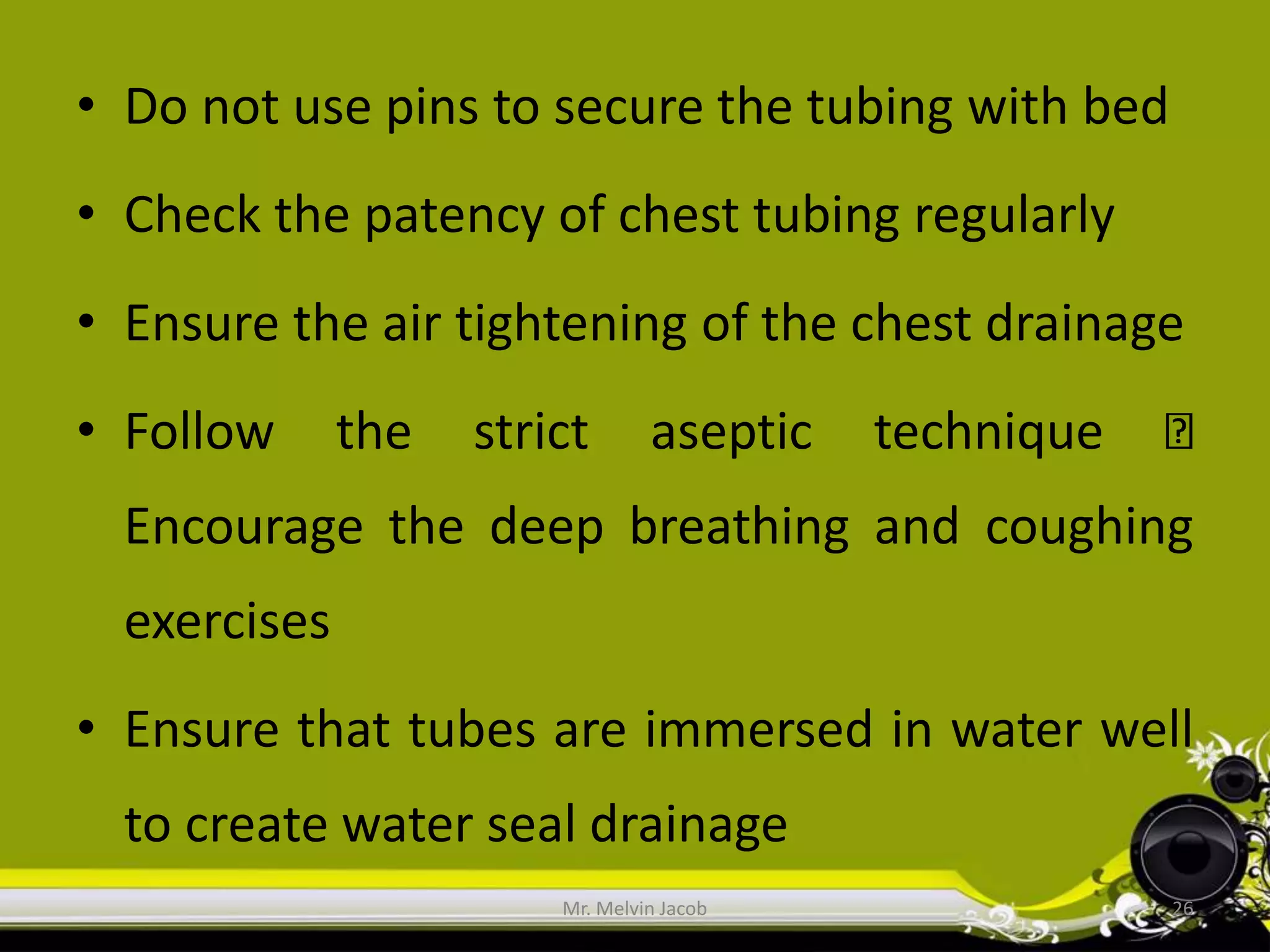 Water seal drainage | PPTX