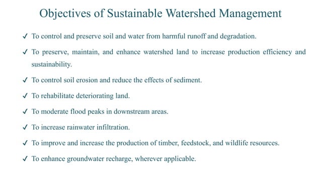 Watershed Management for Sustainable Development of Rainfed areas | PPT