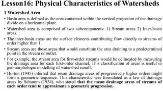 WATERSHED NOTES IN BOTH HYDROLOGY AND GEOMORPHOLOGY COURSES.pptx