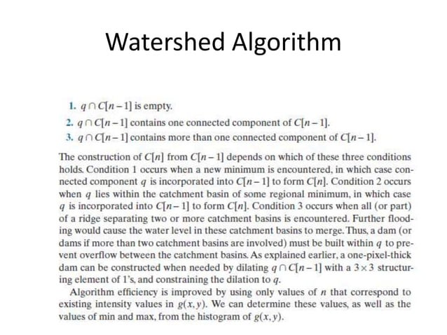 Watershed Algorithm For Segmentation Pptx