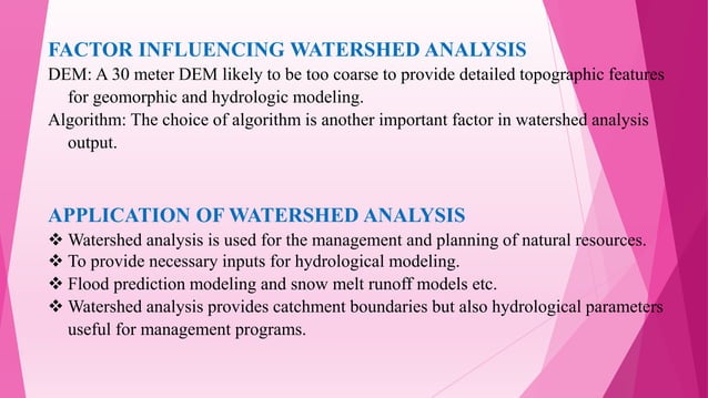 WATERSHED ANALYSIS .pptx | Science
