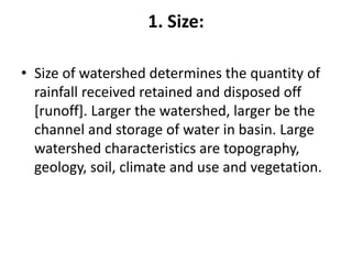 Watershed characteristics | PPTX