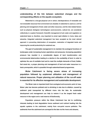 Watershed Characterization And Management Planning In Wular Catchment ...