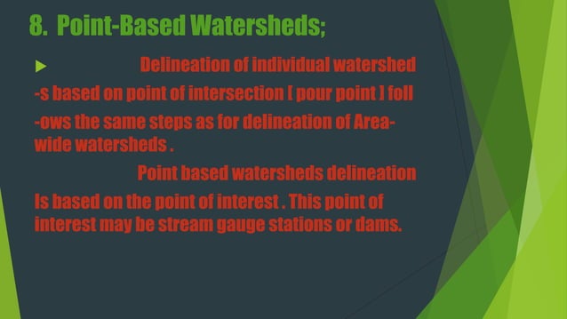 watershed analysis and delineation through GIS | PPTX