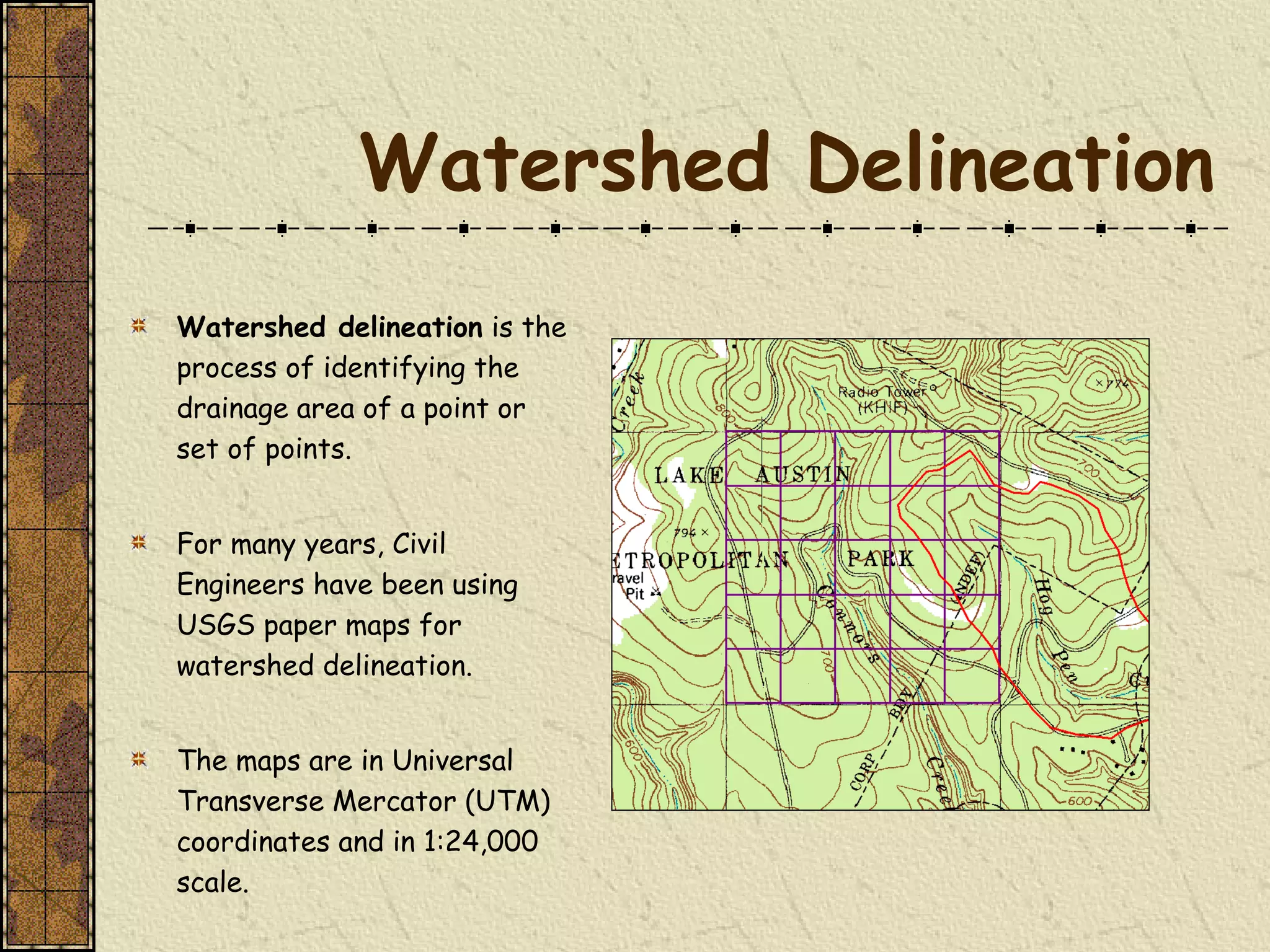 Watershed delineation | PPT