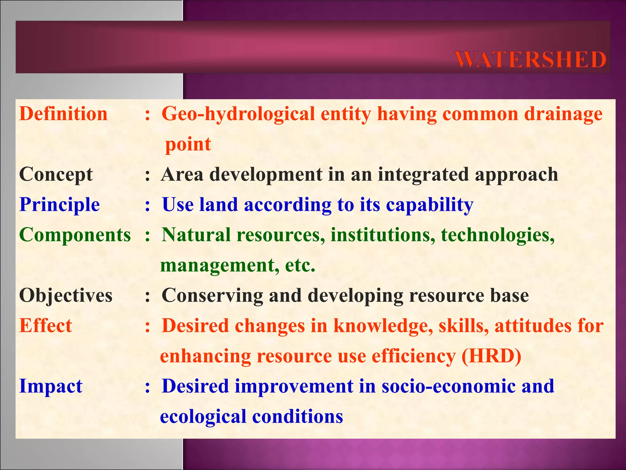 Watershed development (civil) | PPT
