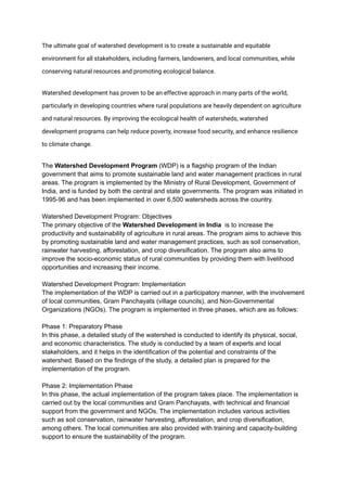_Watershed Development Program in India_ An Overview.pdf