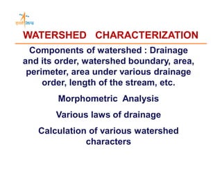 REMOTE SENSING & GIS APPLICATIONS IN WATERSHED MANAGEMENT | PDF