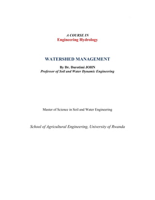 Watershed management 1 | PDF