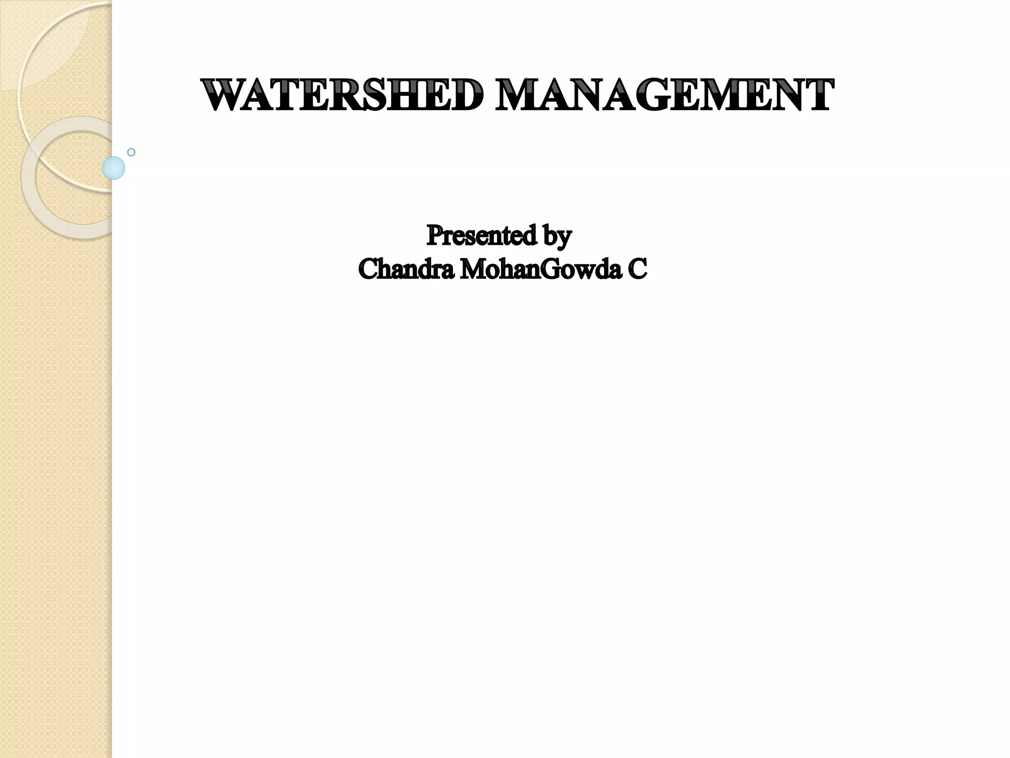 Watershed management | PPTX