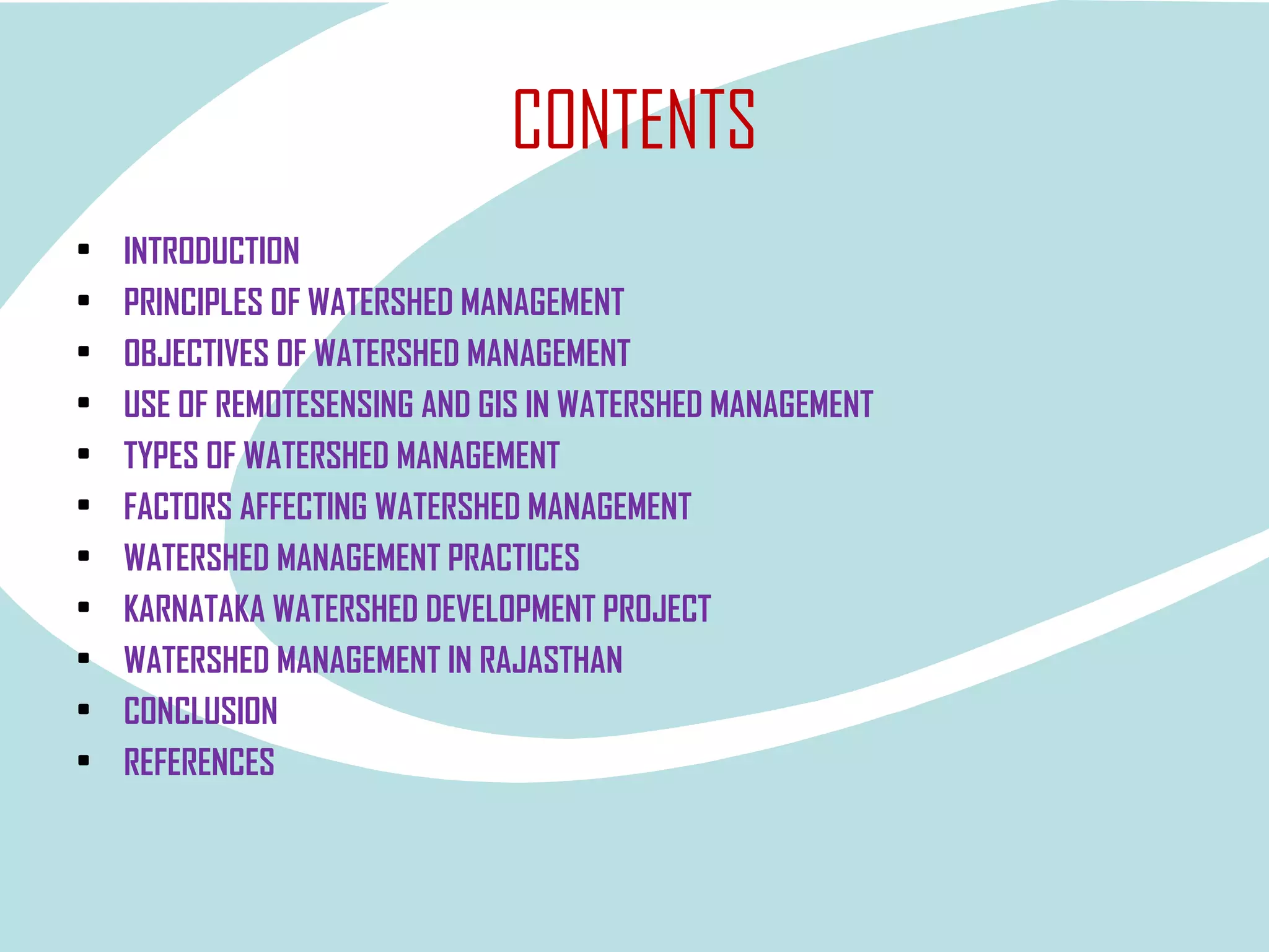Watershed management | PPT