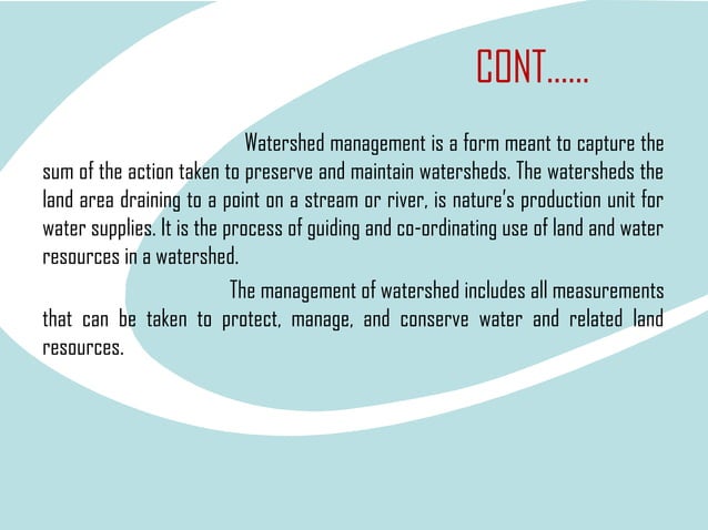 Watershed management | PPT | Agriculture | Industries