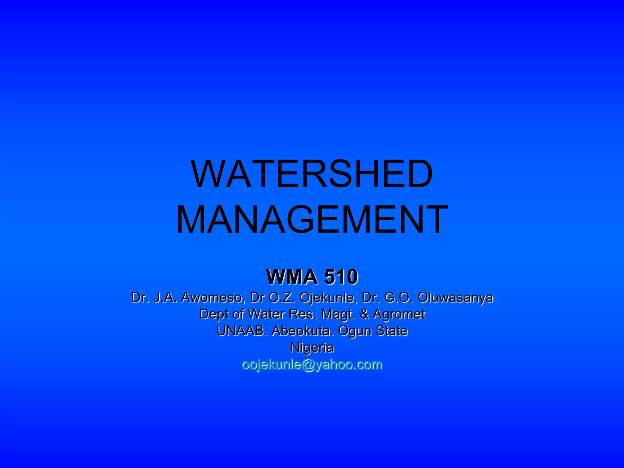 Watershed Management.ppt