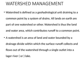 WATERSHED MANAGEMENT AND PRACTICES .pptx