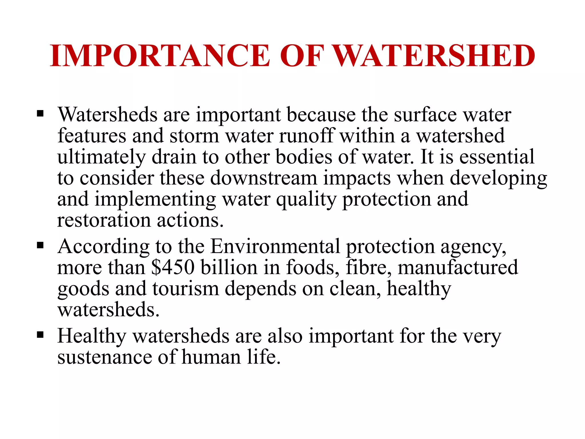 Watershed management and development | PPTX