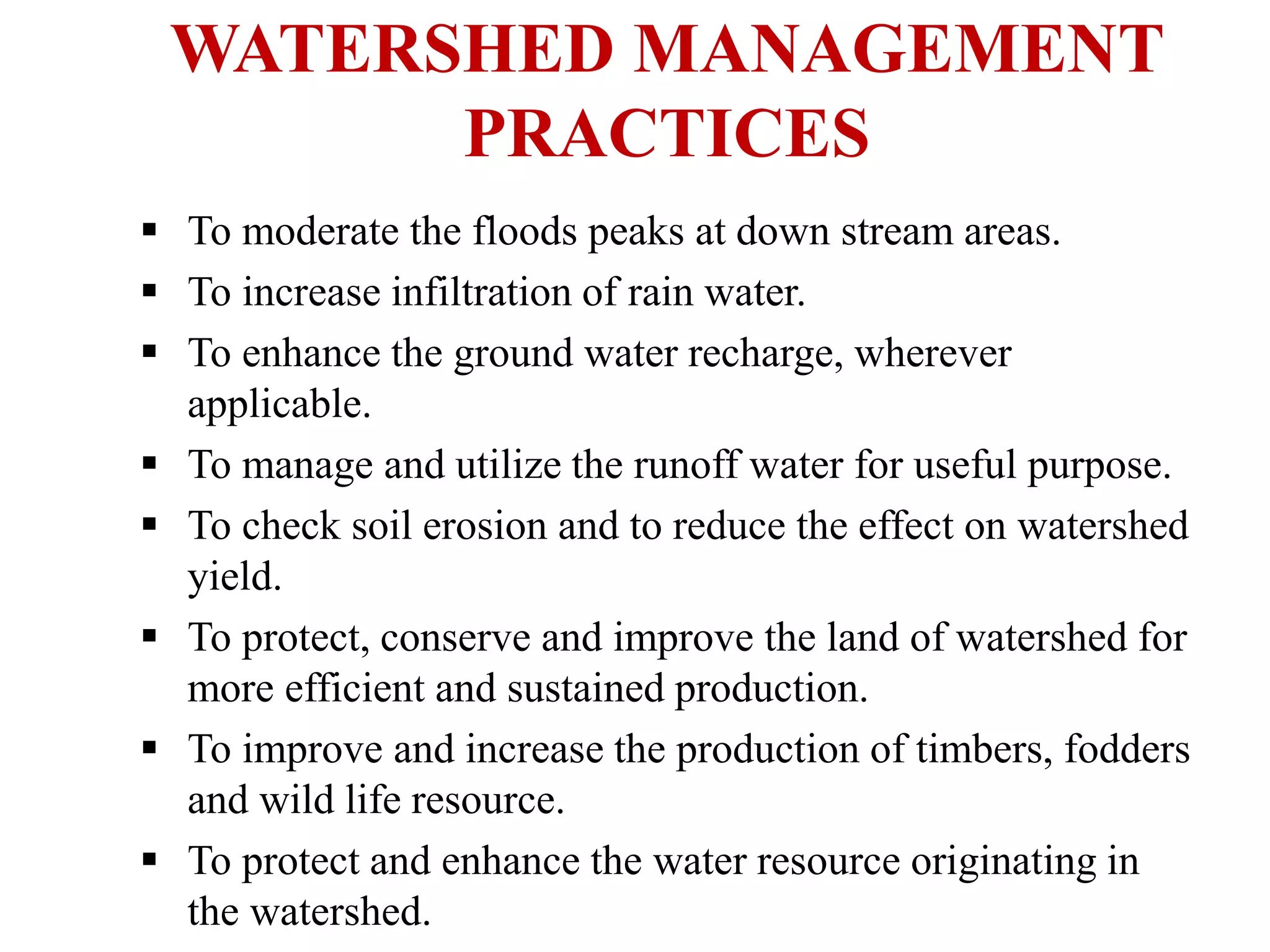 Watershed management and development | PPTX