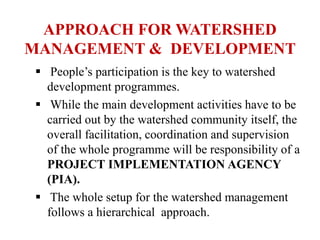 Watershed management and development | PPTX