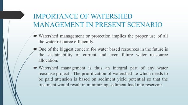 Watershed management by remote sensing | PPTX | Agriculture | Industries