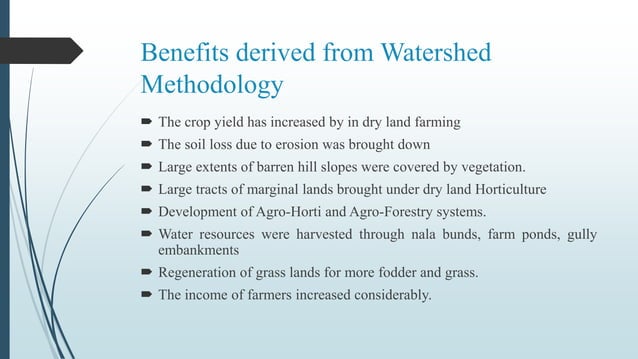 Watershed management by remote sensing | PPTX | Agriculture | Industries