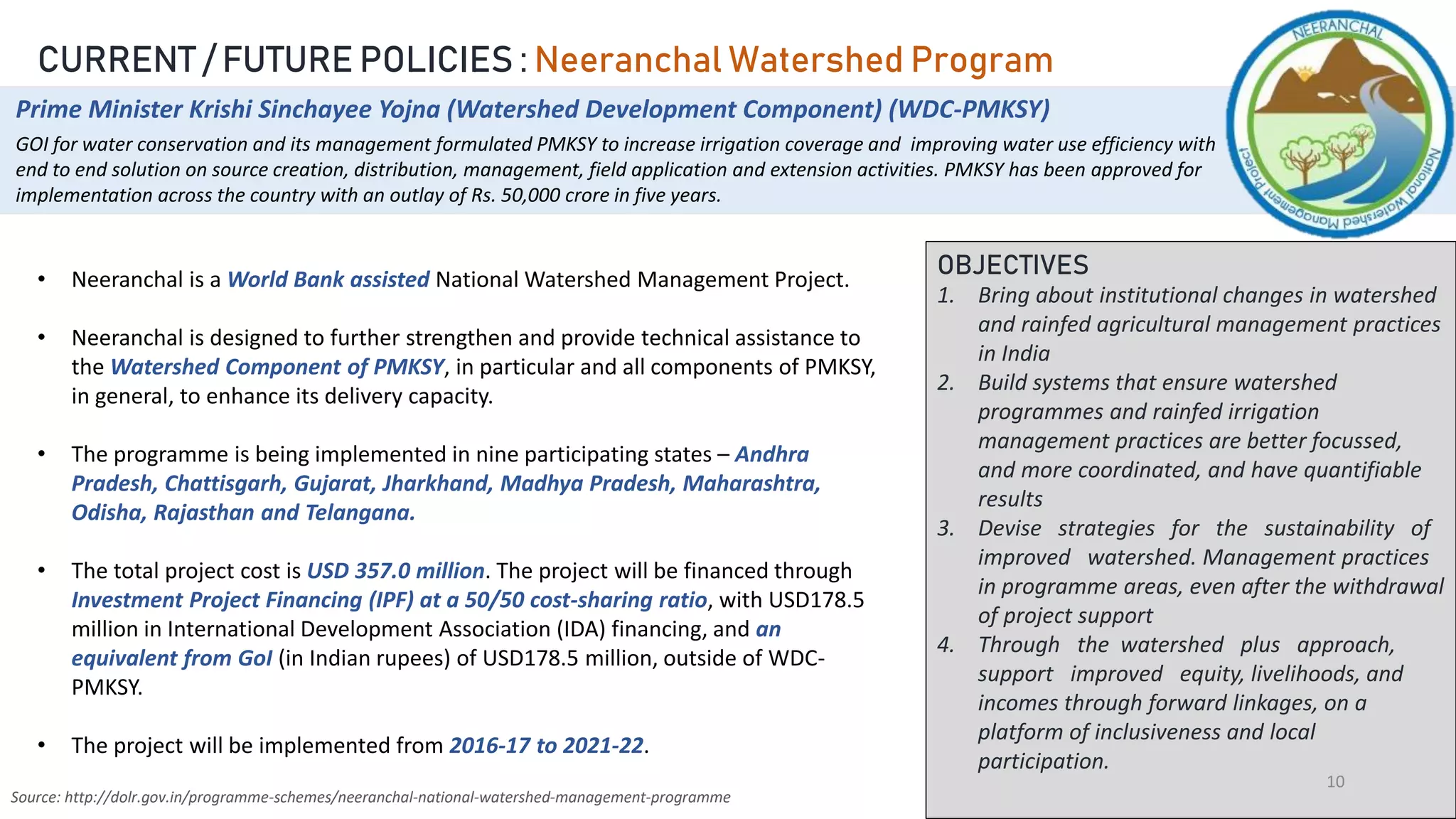 Watershed management Programs and Policies in India | PDF