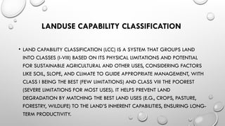 Land capability classificationand introduction | PPTX