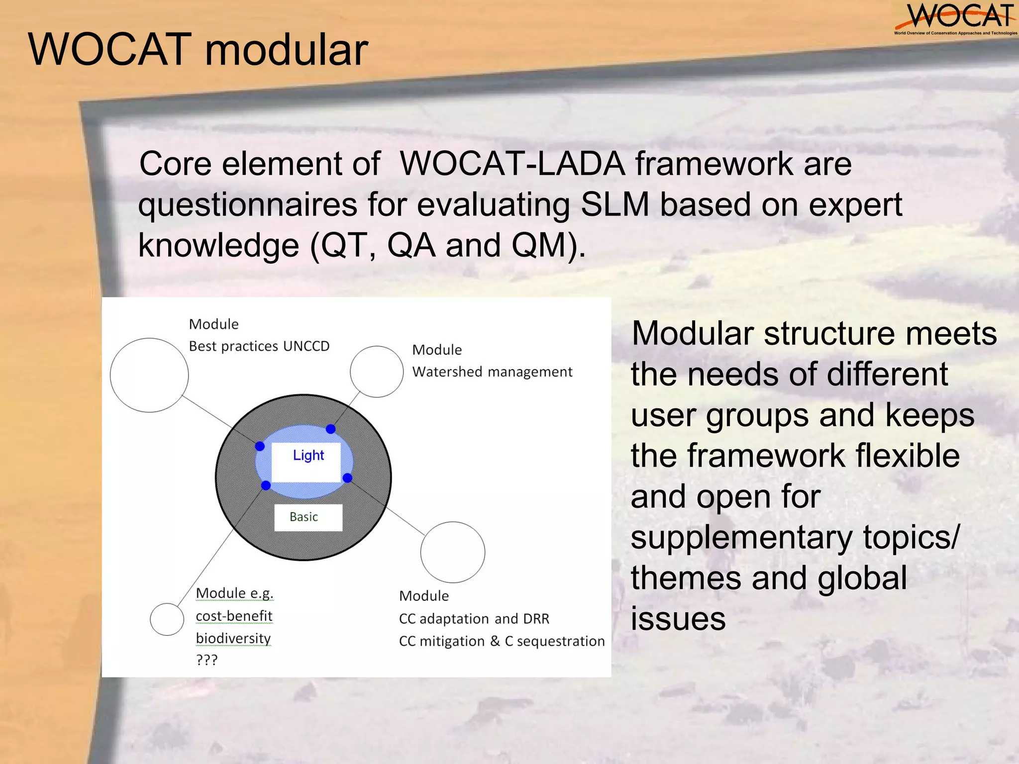 WOCAT-LADA modules: Watershed Management & Climate Change Adaptation | PPT