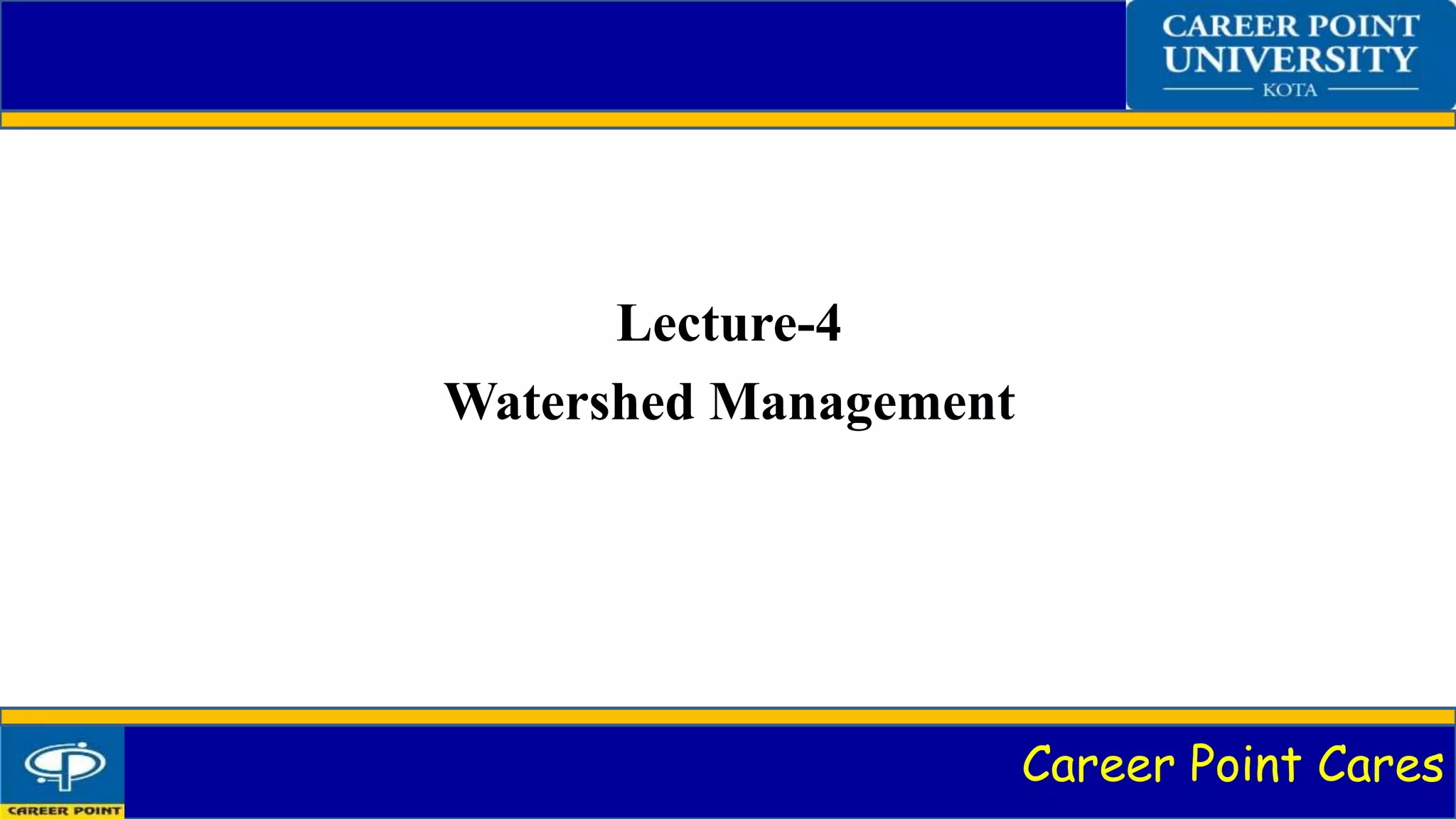 Watershed Management | PPT