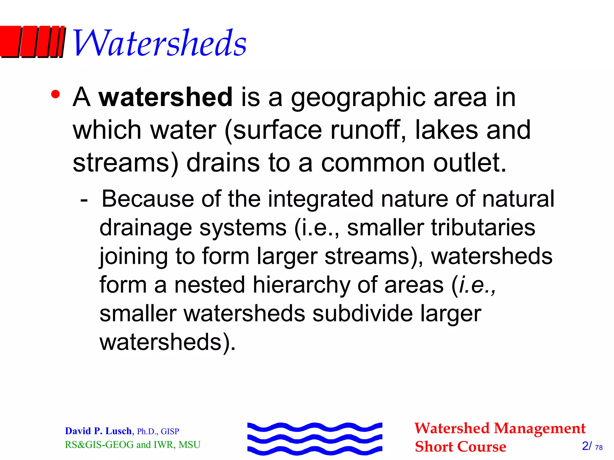 Watershed Science - The Upper Grand River | PDF