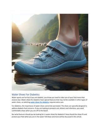 Water Shoes For Diabetics - Have Fun With Peace of Mind | PDF