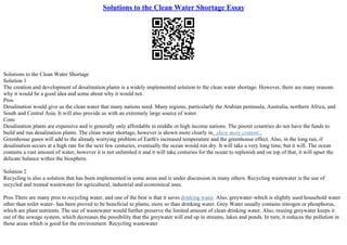 Water Shortage | PDF