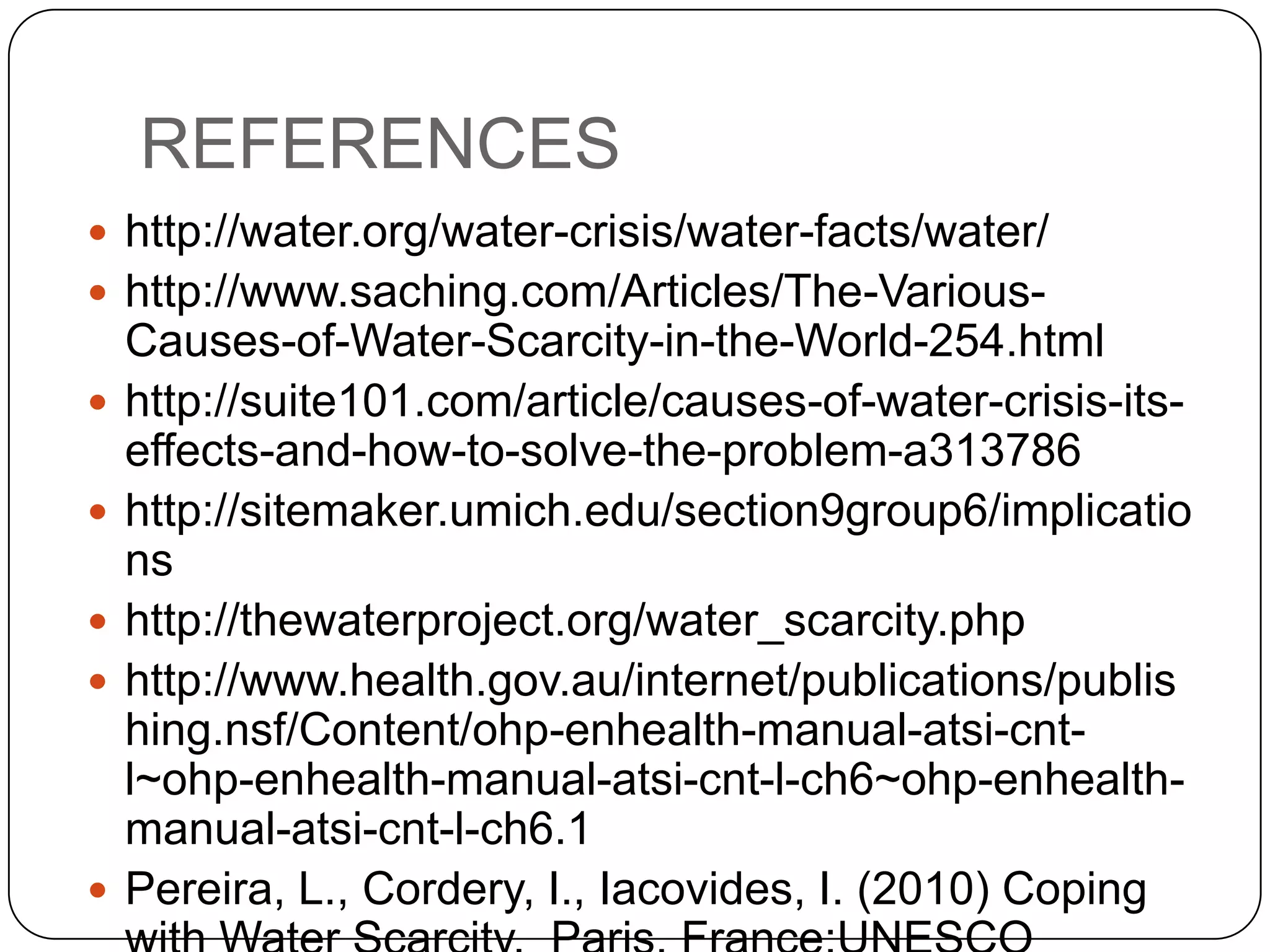 Water shortage[1] | PPTX