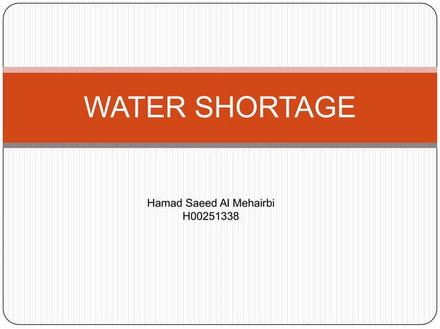 Water shortage[1] | PPTX