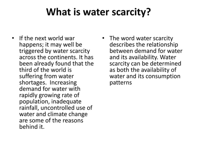 Water shortage presentation1 | PPT