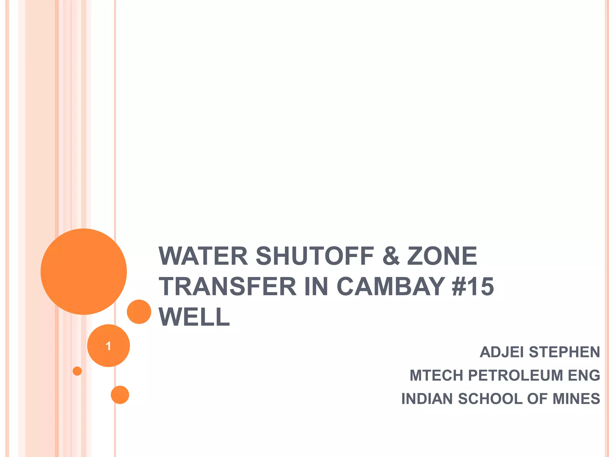 Water shut off ppt | PPTX