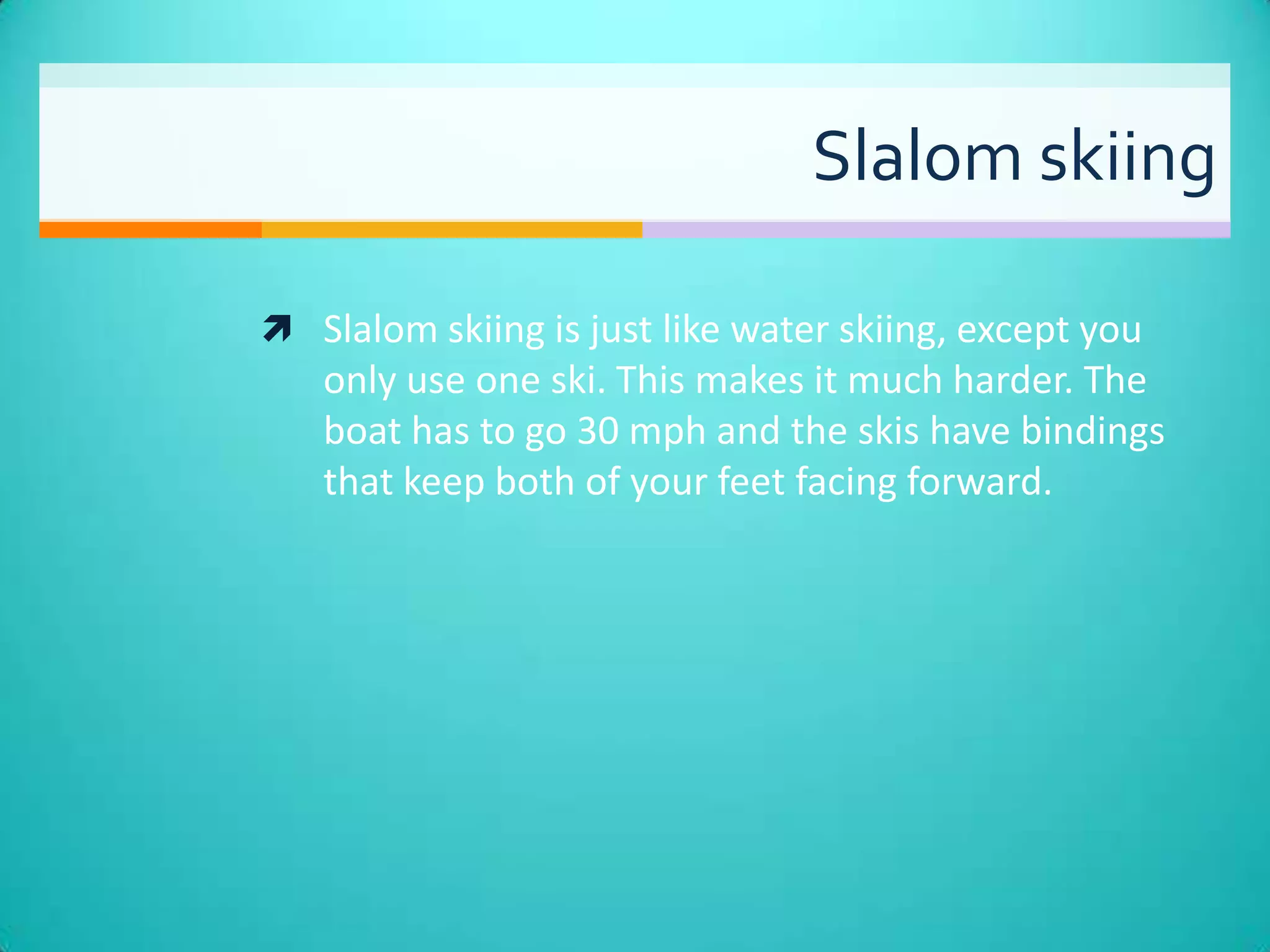 Water skiing powerpoint | PPTX