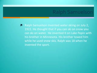 Water skiing powerpoint | PPTX