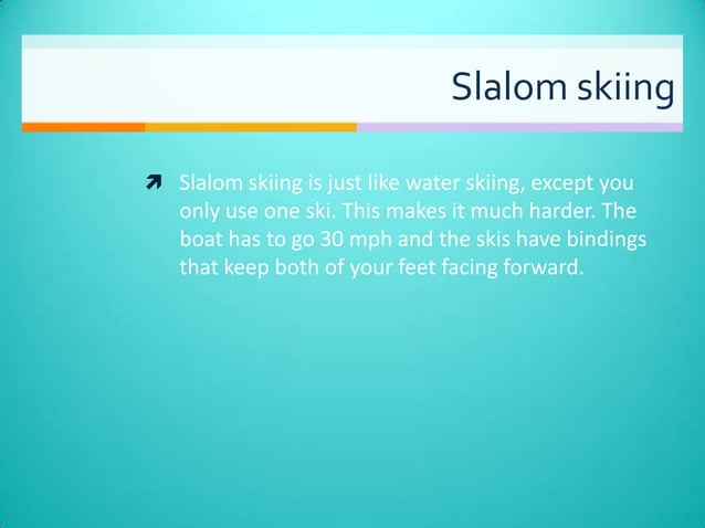 Water skiing powerpoint | PPTX